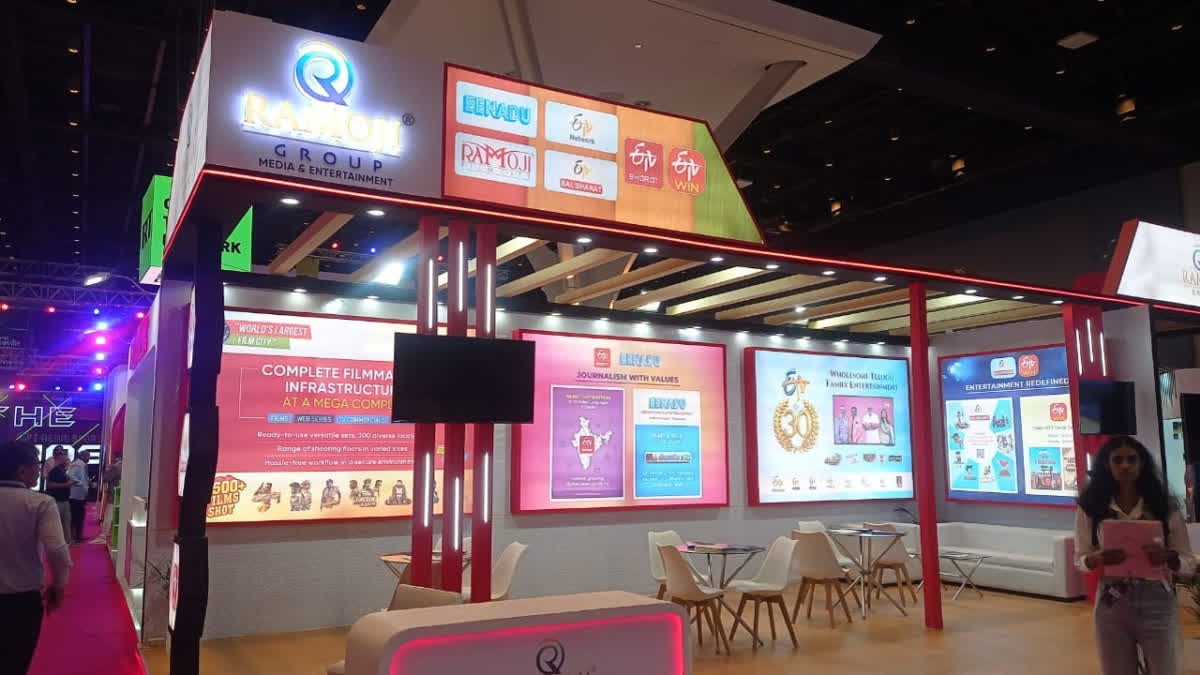 Ramoji Film City's Stall Stands Out In WAVES 2025; Chairman Ch Kiron ...