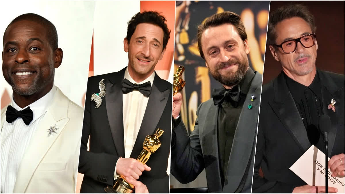 Who Needs A Bowtie? The 2025 Oscars Red Carpet Was A Brooch Parade When It Came To Hollywood's Men