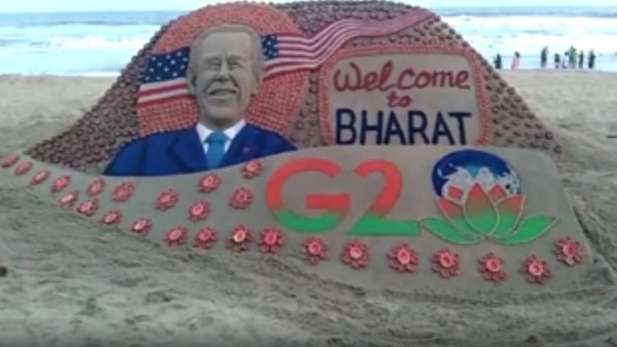 G20 Summit Sand Artist Sudarshan Pattnaiks Sand Sculpture At Puri