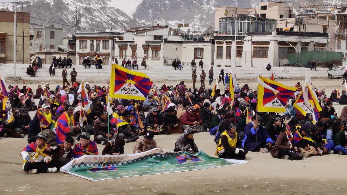 Tibetans In Ladakh Observe 66th Tibetan National Uprising Day