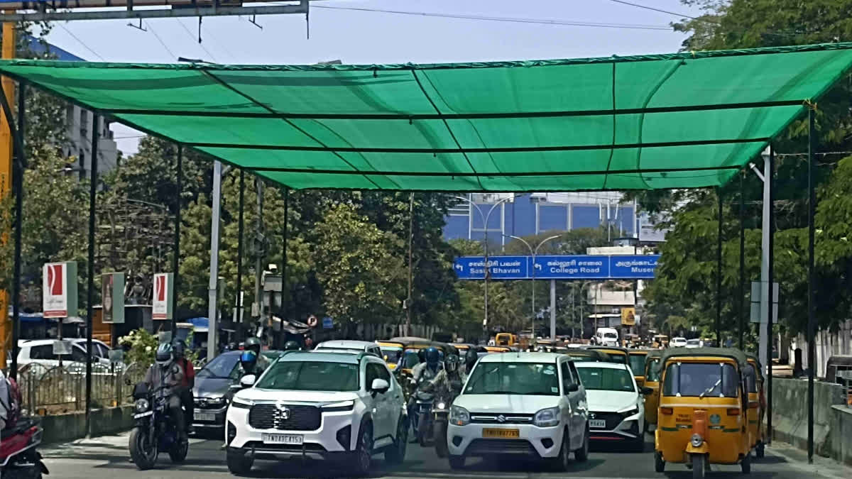 Chennai Combats Heat Wave With Green Shade Nets At Traffic Intersections