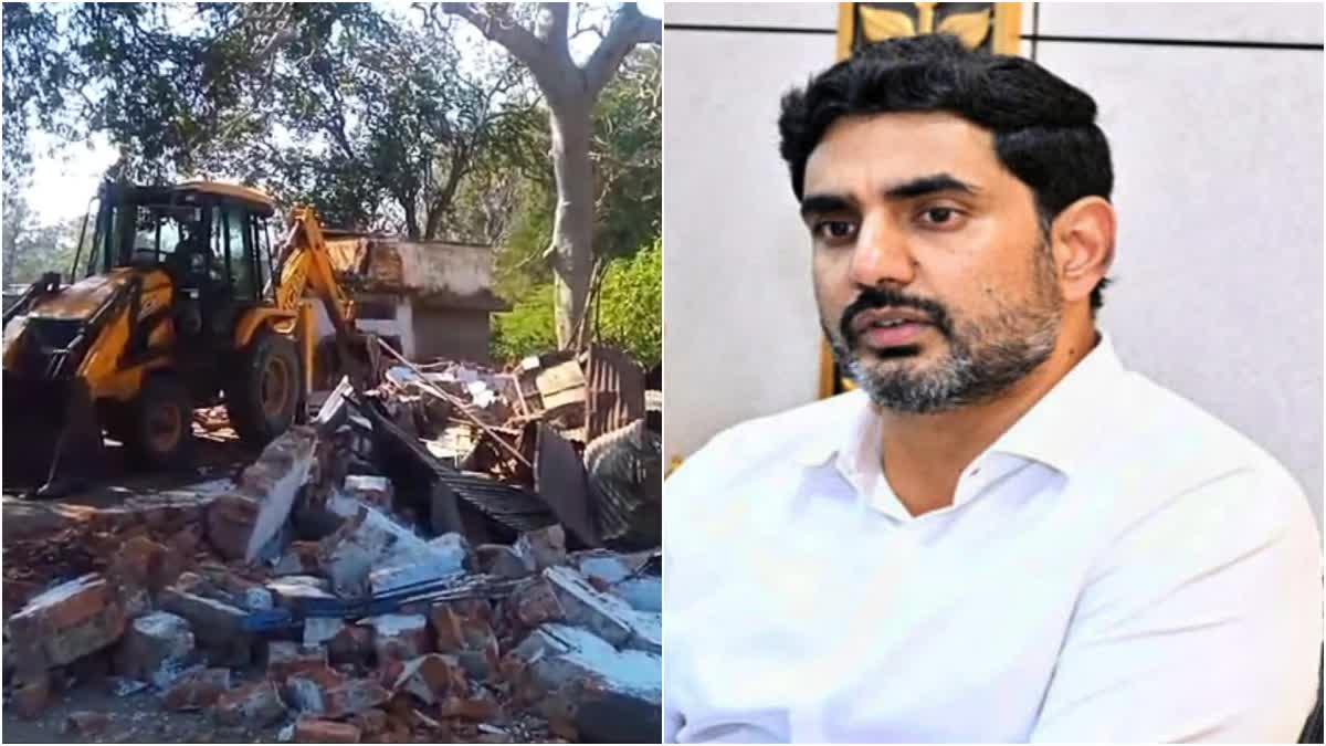 అన్నదాన సత్రాన్ని కూల్చడం బాధాకరం - బాధ్యులపై చర్యలు తీసుకుంటాం: మంత్రి లోకేశ్‌