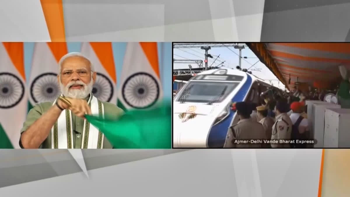 PM Modi flags off Rajasthan's first Vande Bharat Express, regular services to start from April 13
