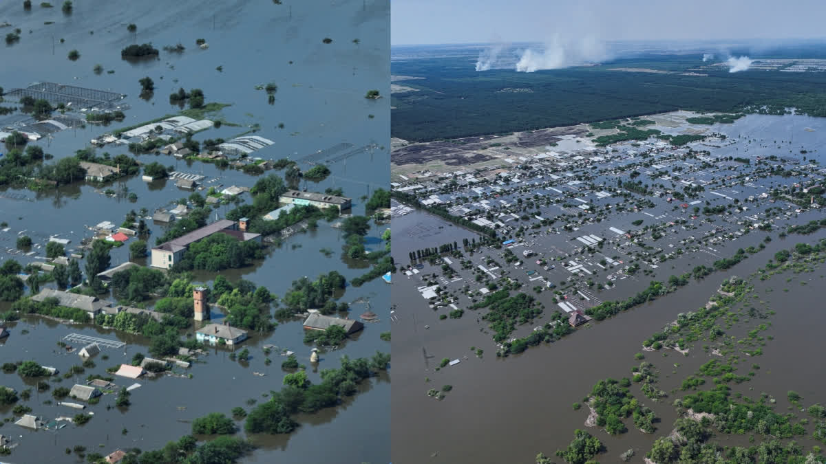 Drone footage of collapsed dam shows devastation, no evidence to back ...