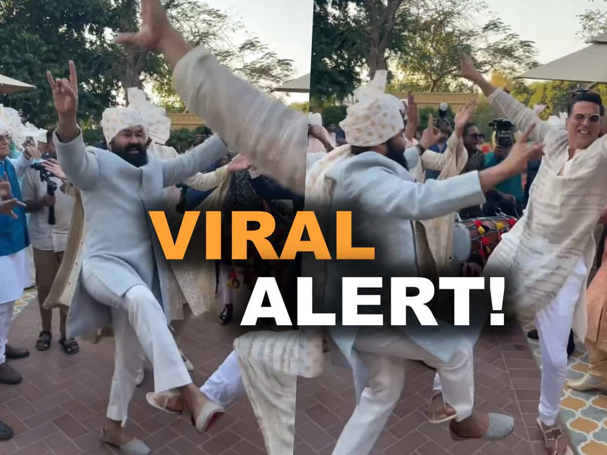 Watch: Mohanlal nails Bhangra steps with Akshay Kumar, Lalettan ...