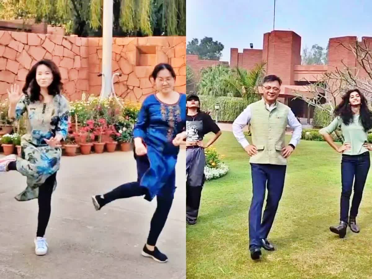 Natu Natu Dance: নাতু নাতু'তে সহকর্মীদের সঙ্গে নাচলেন কোরিয়ার ...