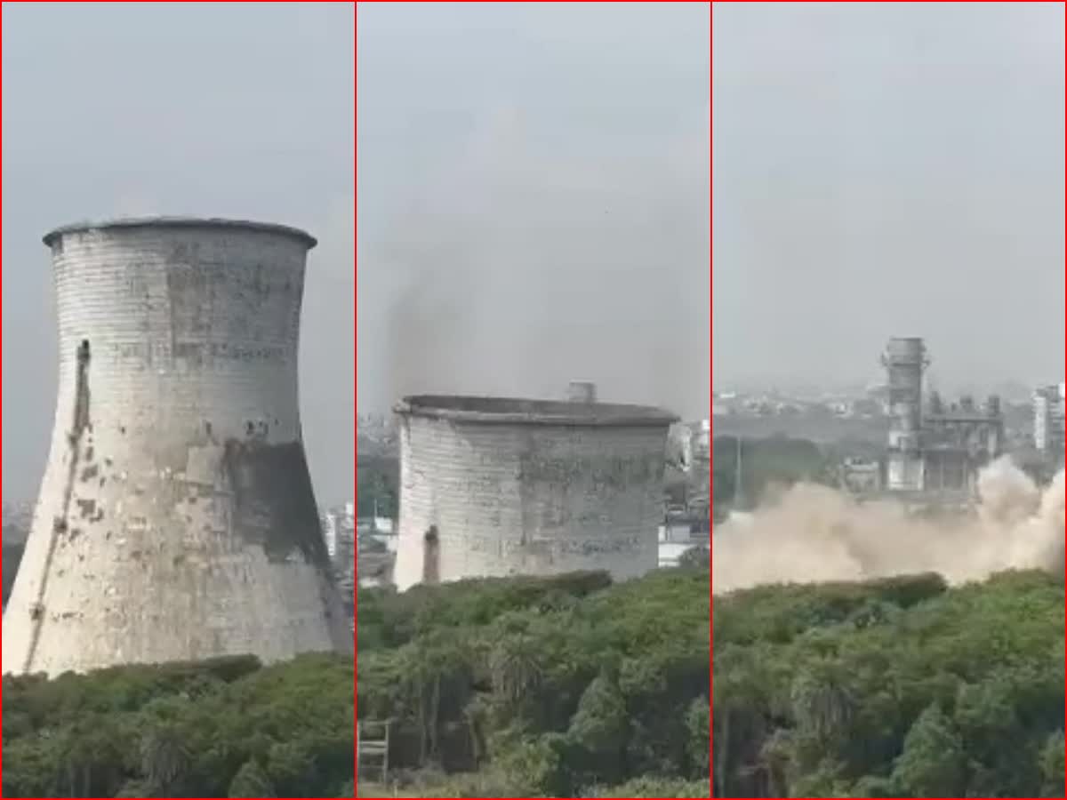 85 మీటర్ల టవర్.. 262 కిలోల బాంబ్స్.. 7 సెకన్లలో నేలమట్టం, surat-power ...