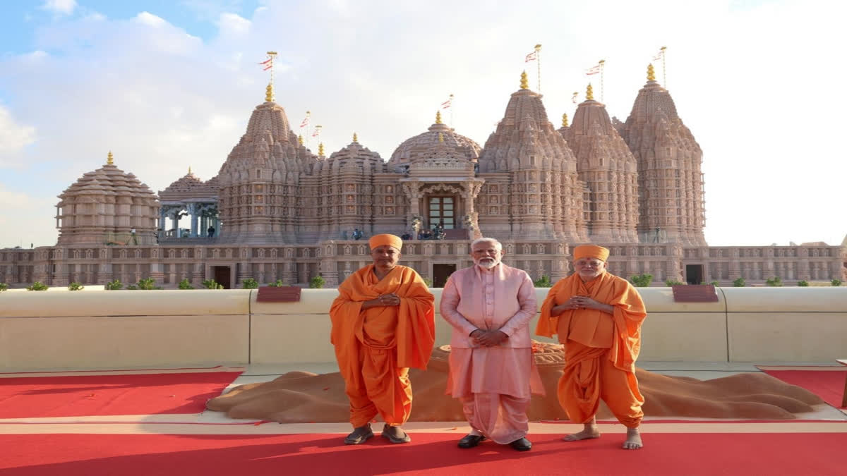 PM Narendra Modi Inaugurates First Hindu Stone Temple in Abu Dhabi