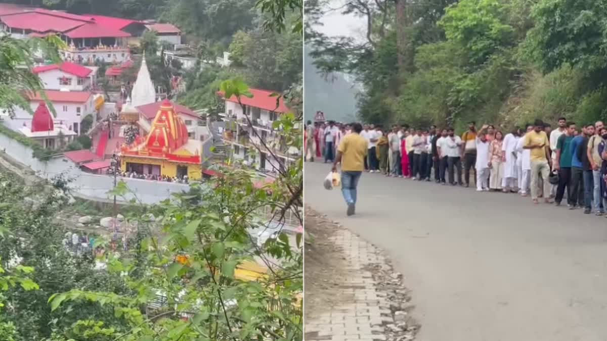 Devotees Brave Long Queues For Darshan At Uttarakhand's Kainchi Dham On Foundation Day
