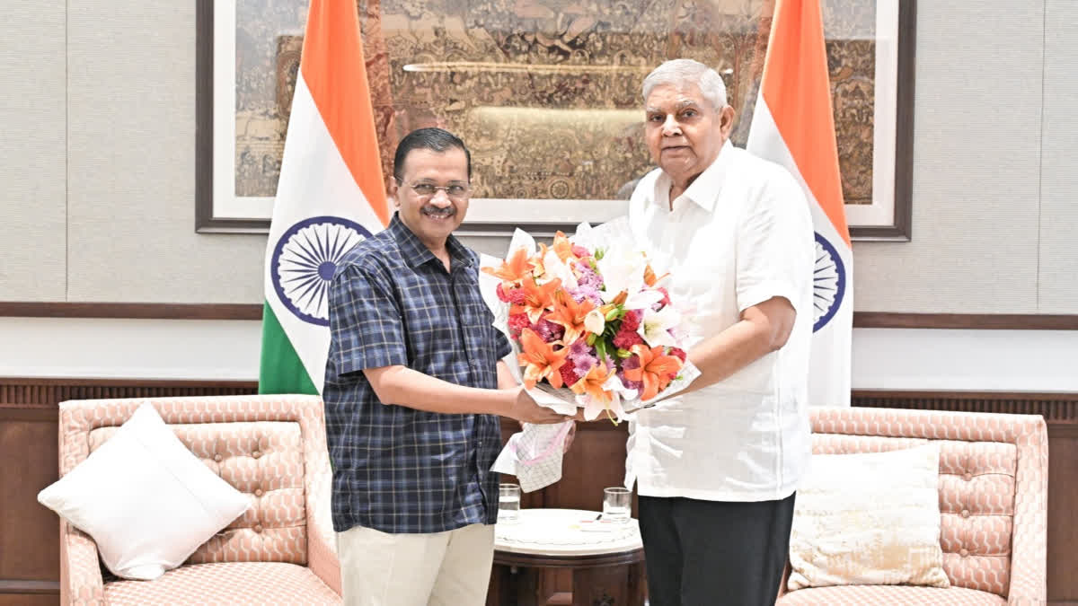 Kejriwal, Sanjay Singh Call On Vice President Dhankhar Ahead Of Monsoon ...