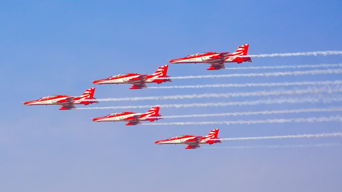 First Air Show Of 2025: Surya Kiran Aerobatic Team of IAF Enthrals ...