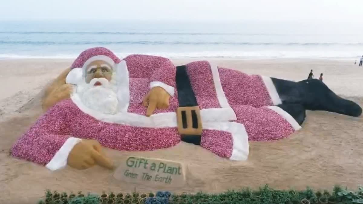 ବାଲୁକା କଳାରେ ଖ୍ରୀଷ୍ଟମାସ ଶୁଭେଚ୍ଛା, ୱାର୍ଲ୍ଡ ବୁକ୍ସ ଅଫ୍ ରେକର୍ଡସ୍ ଇଣ୍ଡିଆରେ ...