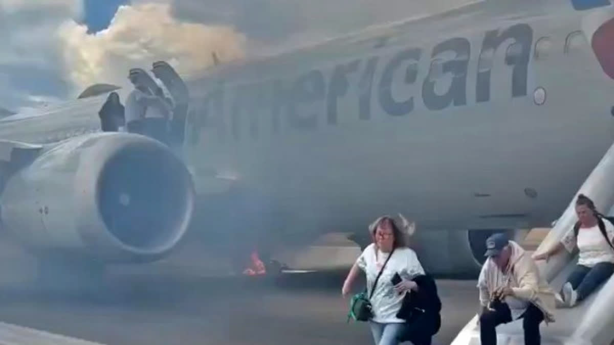 Smoke And Flames On Runway: American Airlines Flight Evacuated After ...