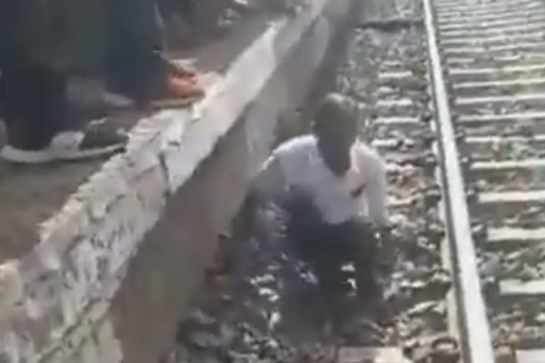 Watch: Man's miraculous escape as train passes over him at UP's Etawah ...