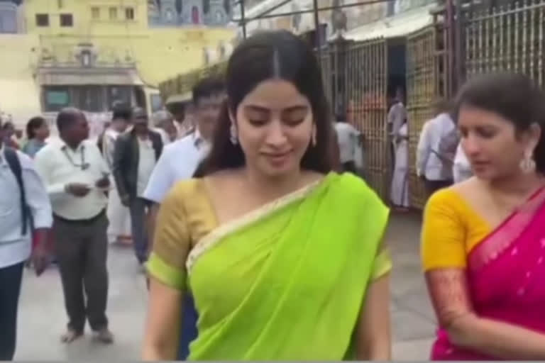 Janhvi Kapoor on devotional tour to Tirumala Janhvi Kapoor on devotional tour to Tirumala