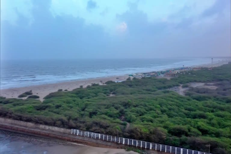 Watch bird's-eye view: Calm before Cyclone Biparjoy hits Mandvi in ...