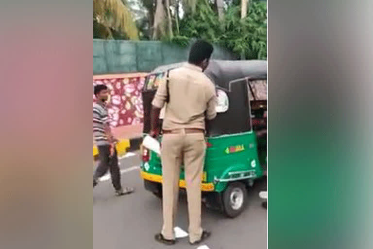 RTA officials paste stickers on autos hailing Jagan Reddy for Vahana ...